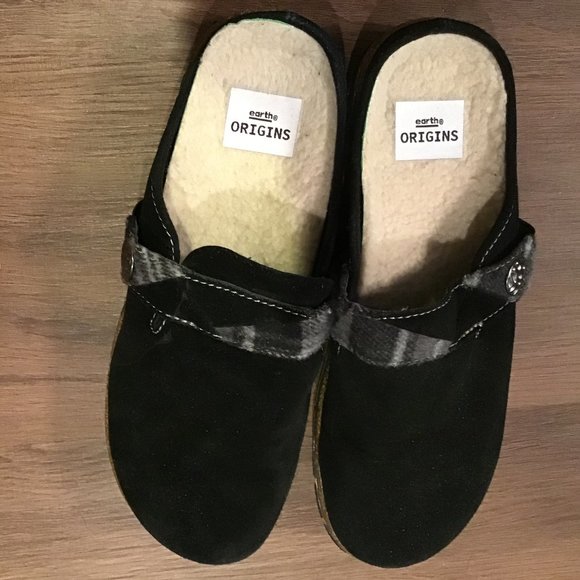 Earth Origins | Shoes | Womens Earth Origins Black Suede Plaid Faux Fur ...